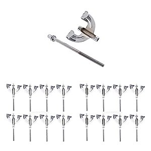 LoveinDIY 16x Durable Bass Drum Claws Hook W/Tension Rods Mount Replacement Chrome