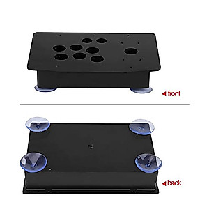 FTVOGUE DIY Arcade Panel Black Case DIY Set Kits Acrylic Panel and Inclined Cases Replacement for Arcade Game