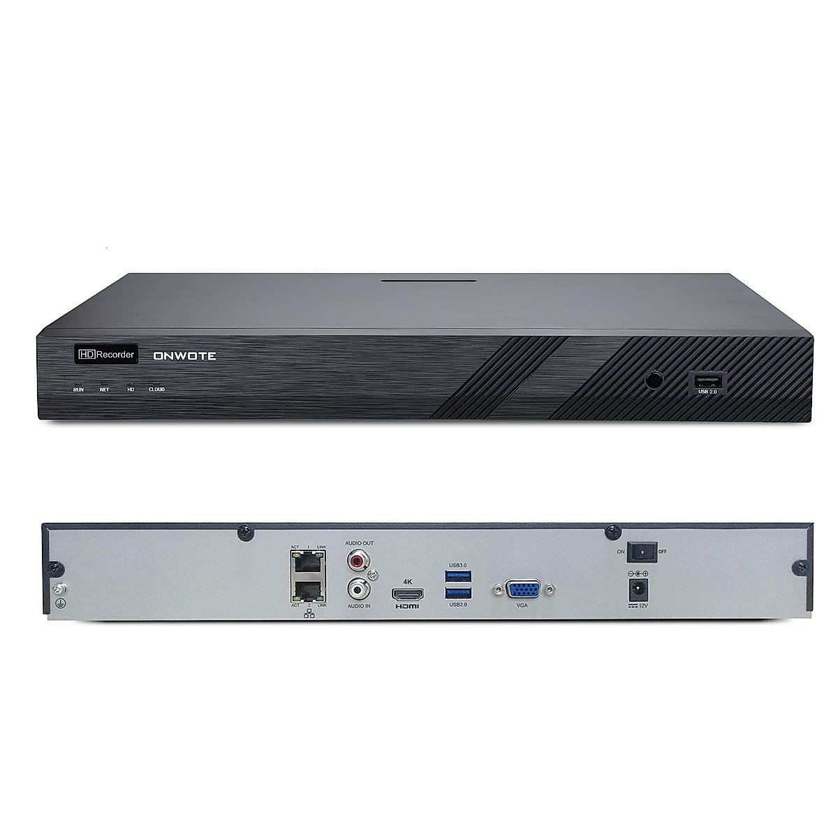 ONWOTE 4K 32 Channel NVR PoE IP Security Video Audio Recorder, Support 32CH Input 8MP/ 6MP/ 5MP, Multi-Mode Recording, NO Hard Drive, Work with PoE Switch, Support All ONWOTE PoE Camera