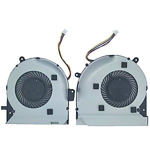 QUETTERLEE Replacement New Laptop CPU + GPU Cooling Fan for Asus ROG Strix GL502V S5VM FX60V ZX60VM FX502VM FX60VM Series EF75070S1-C530-S9A EF75070S1-C481-S9A 13N1-0SP0101 13N1-0SP0201 DC5V Fan