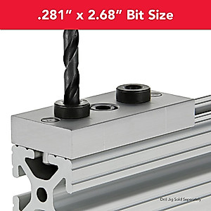 8020, 6070, 15 Series .281 x 2.68 High Speed Steel Access Hole Drill Bit 80/20 T-Slot Aluminum Extrusion Tool
