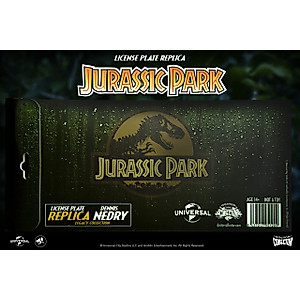 Doctor Collector Collectable Dennis Nedry Jurassic Park License Plate Replica, Multi