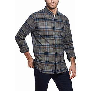 Weatherproof Vintage Mens Flannel Shirt (as1, Alpha, x_l, Regular, Regular, Brown, X-Large)