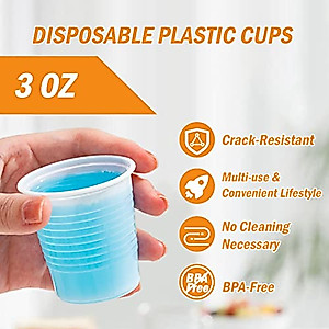 SIUQ 1500 Pack 3 oz Plastic Cups,Disposable Bathroom Cups,Mouthwash Cups,Small Jello Shot Cups for Tasting,Drinking,Party,Food Sample,Picnic,BBQ,Travel and Event (White)