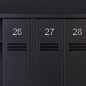 3 Inch House Numbers Sticker Stainless Steel, Self-Stick Metal Address Mailbox Number Satin Sign 3