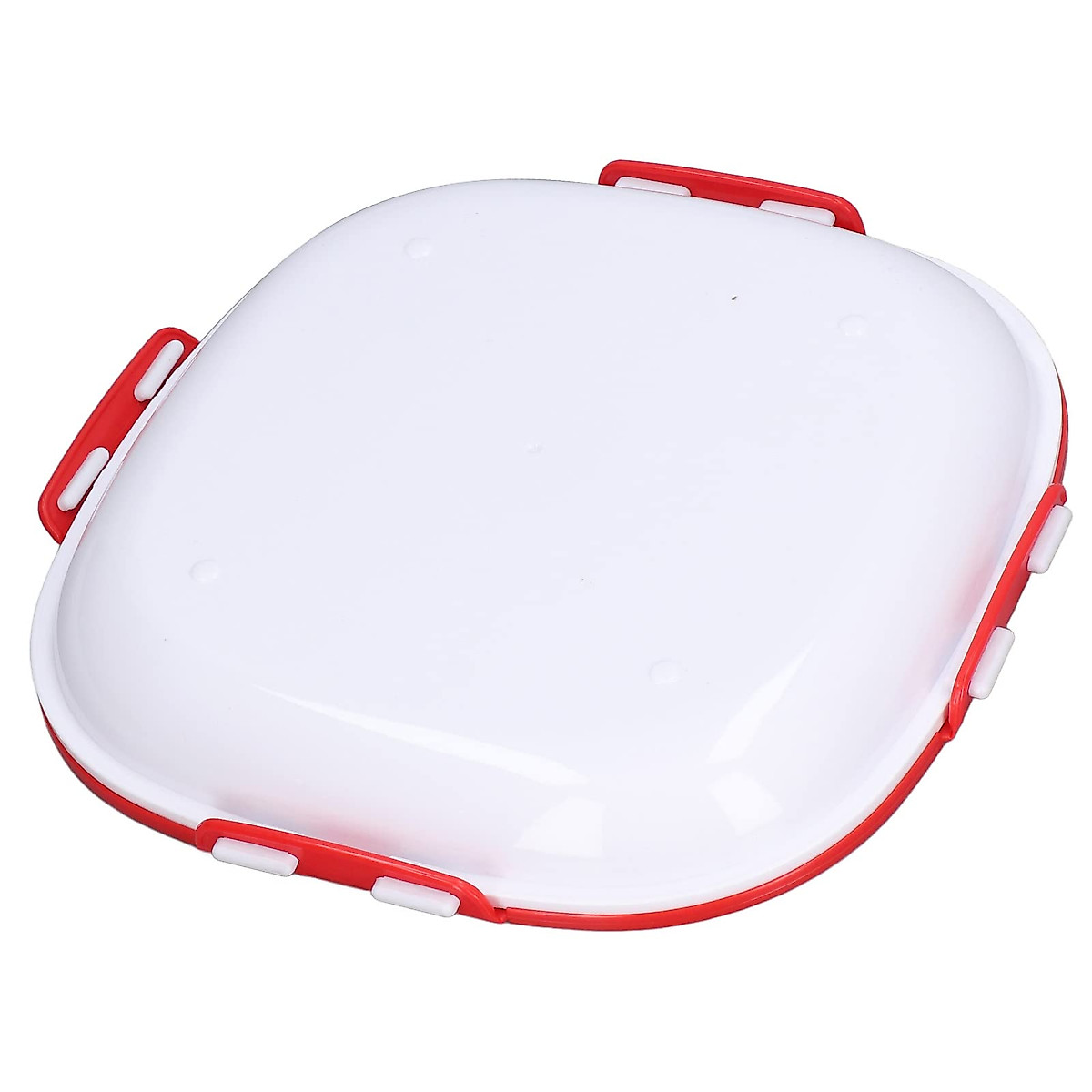 Food Preservation Trays, Food Grade TPU Plastic Wrap, Reusable Food Storage Container Stackable Fridge Organizer Case for Kitchen(Red)