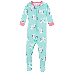 Gerber Baby Girls' 2-Pack Footed Pajamas, Unicorns Pink, 18 Months