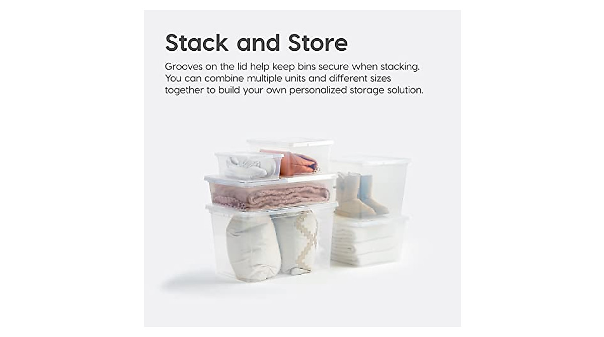 IRIS USA 36 Quart Stackable Storage Bin - 4 Pack