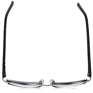 Foster Grant Men's Sawyer Multifocus Rectangular Reading Glasses, Matte Dark Gunmetal/Transparent, 54 mm + 2