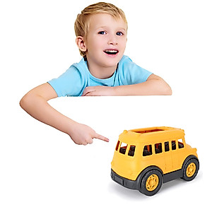 Liberty Imports Big Yellow School Bus Toy for Toddlers, Plastic Vehicle Truck for Kids Boys Girls Imaginary Play