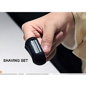 Sussex labels 2 in 1 Travel Men Razor with a silicone toothbrush cover (Black)