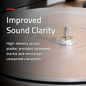 Fluance RT85N Reference High Fidelity Vinyl Turntable Record Player with Nagaoka MP-110 Cartridge, Acrylic Platter, Speed Control Motor, High Mass MDF Wood Plinth, Vibration Isolation Feet - Walnut