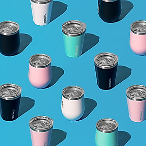 Corkcicle Tumbler | Triple Insulated Stainless Steel Travel Cup with Shatterproof Lid | Reusable (Gloss Rose Quartz, 12oz / 355ml)