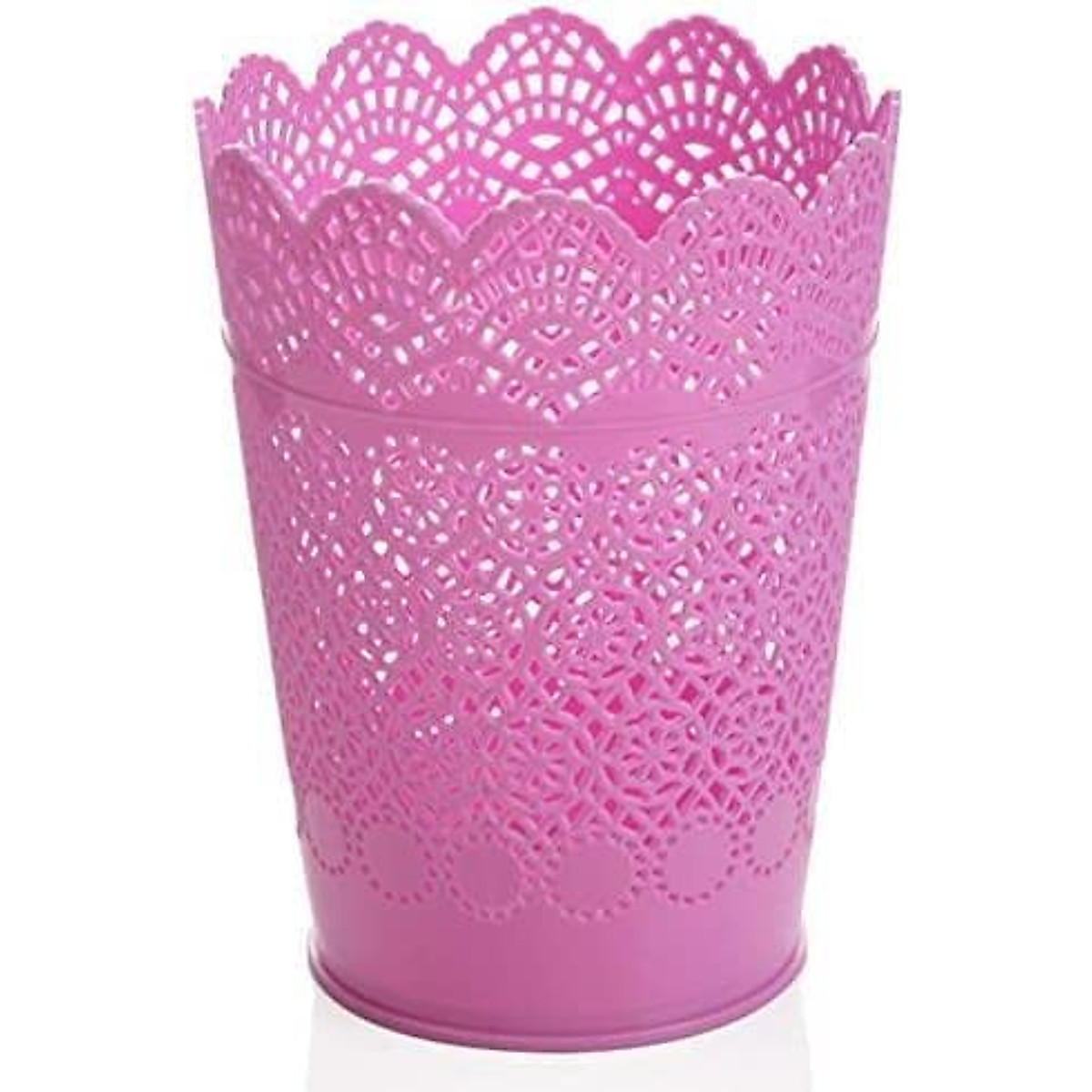 QinleePlastic Slim Oval Trash Can, Wastebasket, Garbage Container Bin for Bathroom, Bedroom, Home Office(Purple)