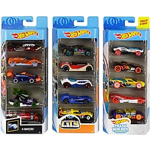 Hot Wheels Track Bundle City Track Builder X-Raycers 5-Pack 1:64 Scale Die-Cast Cars Collectors of All Ages Colorful Graphics Exclusive Great Gift Idea 3 Years and Older