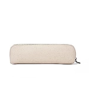 【YONBEN】Canvas pencil case cartucheras para mujer makeup brush bag simple multifunctional pencil bag (Beige, S)
