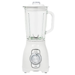 Haden Power Blender, 1.75 Liter Glass Jug, High Power 700W Motor, 5 Speed Settings, Pulse and Ice Crush Buttons, Stainless Steel, Ivory/Chrome