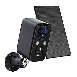 FOAOOD Security Camera Wireless Outdoor with Solar Panel Cameras for Home Security, Indoor Camera with Color Night Vision, PIR Human Detection, 2-Way Talk, IP66 Waterproof, SD Card/Cloud Storage