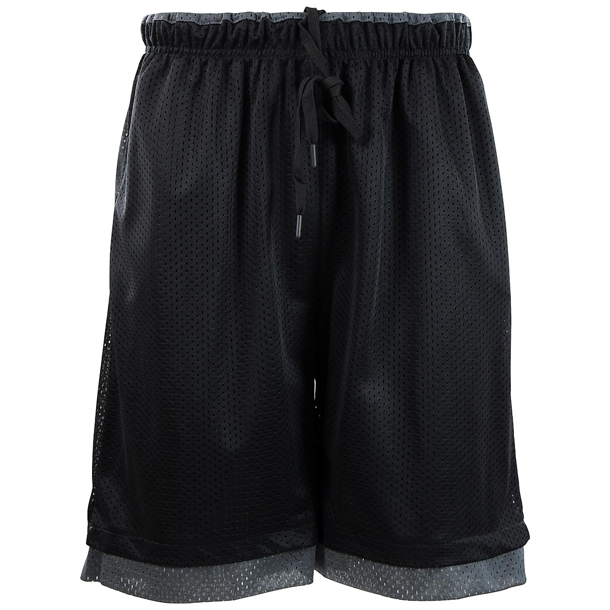 Mens Active Athletic Mesh Training Shorts (4X-Large, 412-Black)