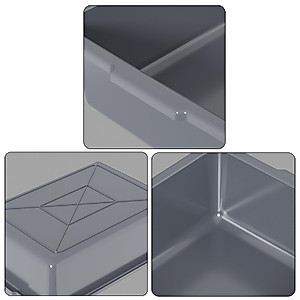 Dehouse 13 L Plastic Commercial Utility Bus Boxes, 12-Pack Bus Tubs, Gray