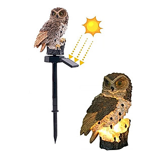 Angel Outdoor In-Ground Lights 1pcs Solar Lawn Light Prince Angel Solar Lawn Light, Solar Energy Outdoor Garden Light, Garden Light Outdoor Decoration, Outdoor Light Pile,Angel Garden (Brown Owl)