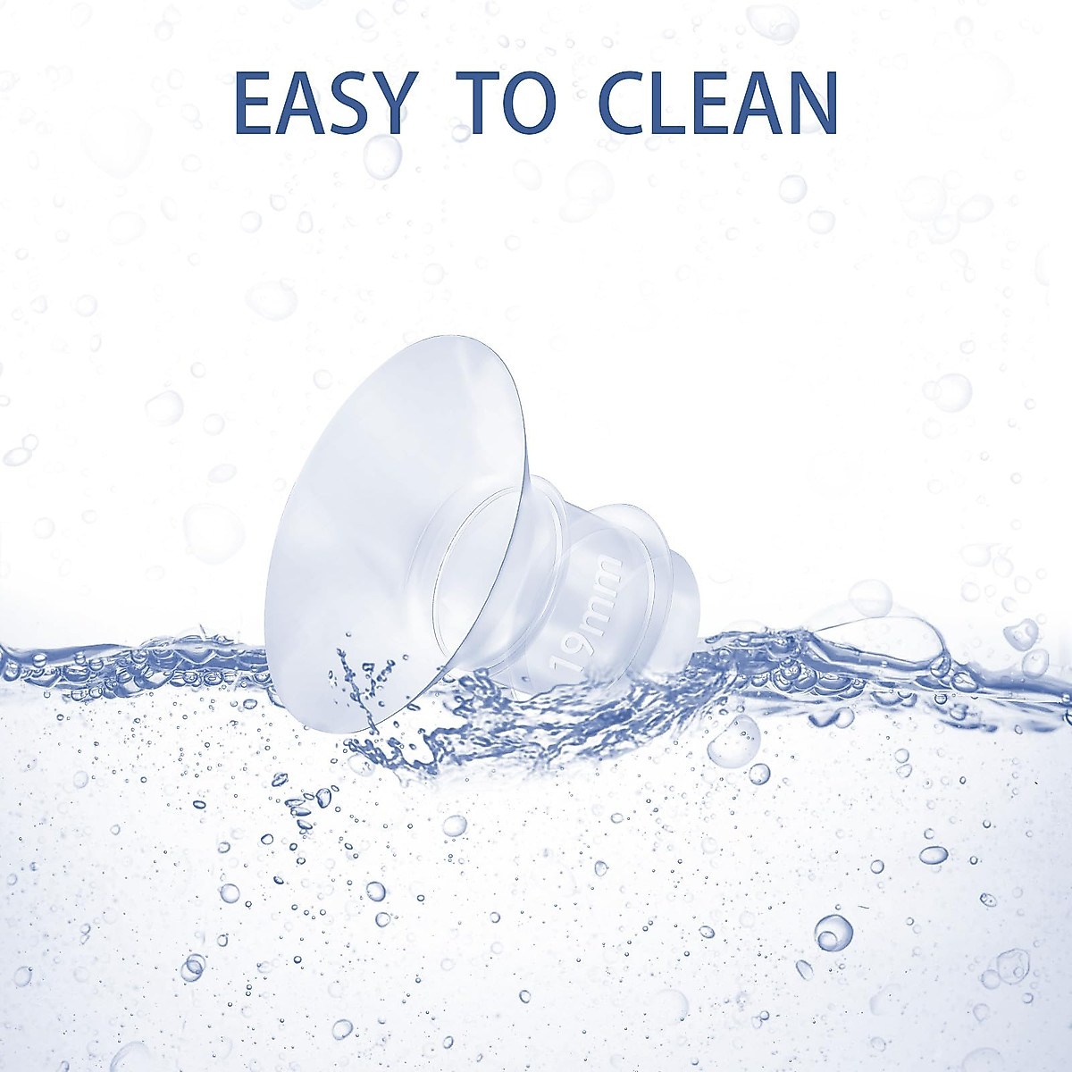 Aulecoo 6pcs Flange Insert 19mm,Compatible with Momcozy S12/S12pro/S9/S9pro/TSRETE/Spectra/Medela 24mm Breast Pump Shields/Flanges,Reduce 24mm Nipple Tunnel Down to 19mm