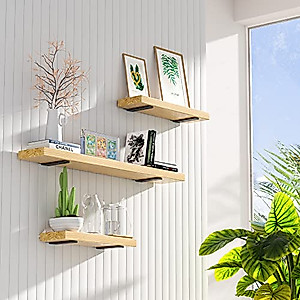 Heavy Duty Shelf Brackets 6 inch (1/5") Thick, 6 Pack Floating Hidden Shelf Brackets, Rustic Industrial Shelf Brackets with Modern Iron Finish