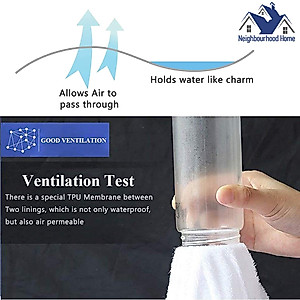 Split Mattress Protector for Adjustable or Split Beds, 100% Waterproof Terry Cotton - Fitted Sheet Style Breathable Mattress Cover - 12" Deep Pocket [Split Queen (2 PC 30" X 80")]