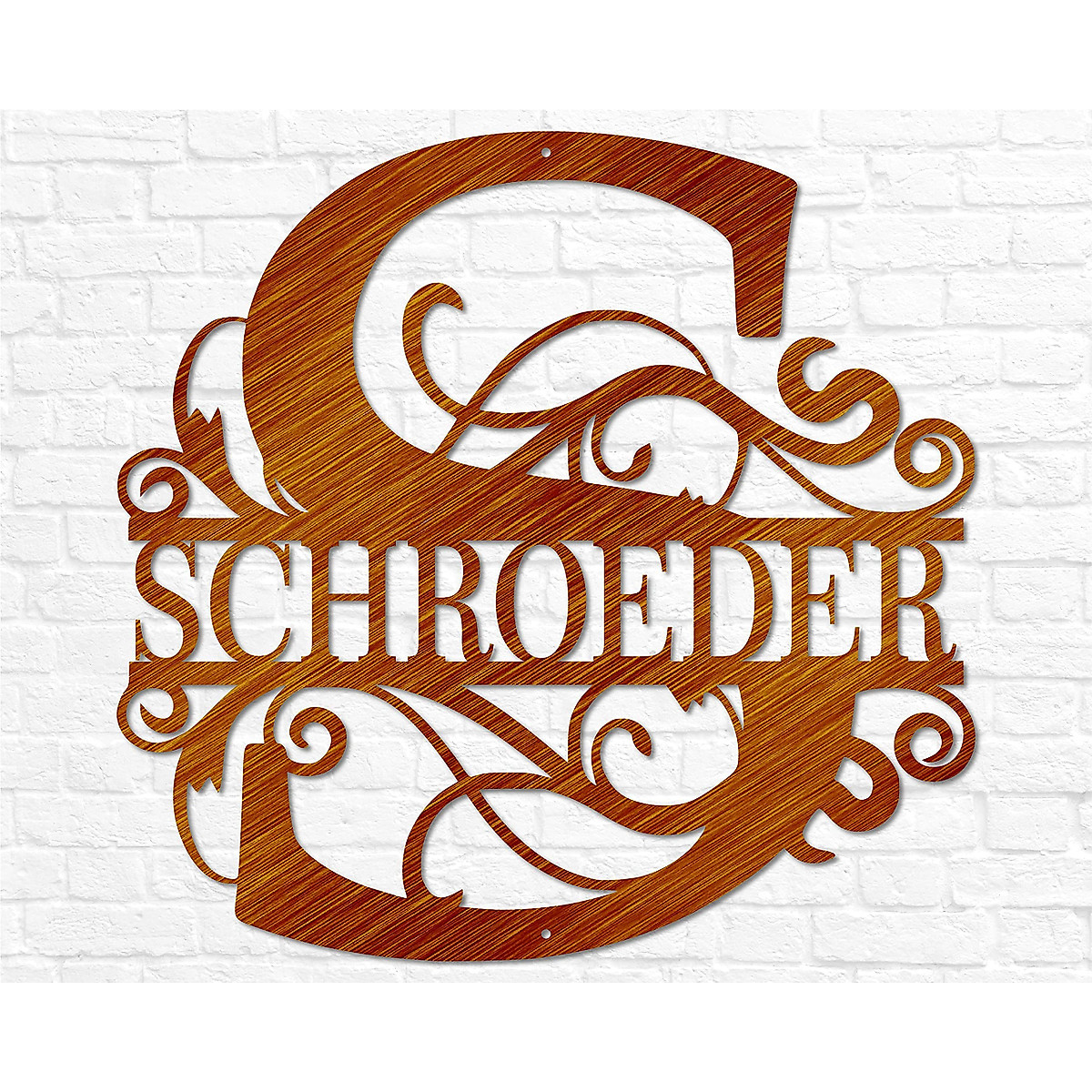 Custom Metal Signs | Metal Name Sign | Metal Wall Art | Split Letter Monogram Wall Decor | Metal Wall Art Last Name Sign | Family Name Sign | Personalized Wedding Gift | Metal Art | Outdoor Metal Sign