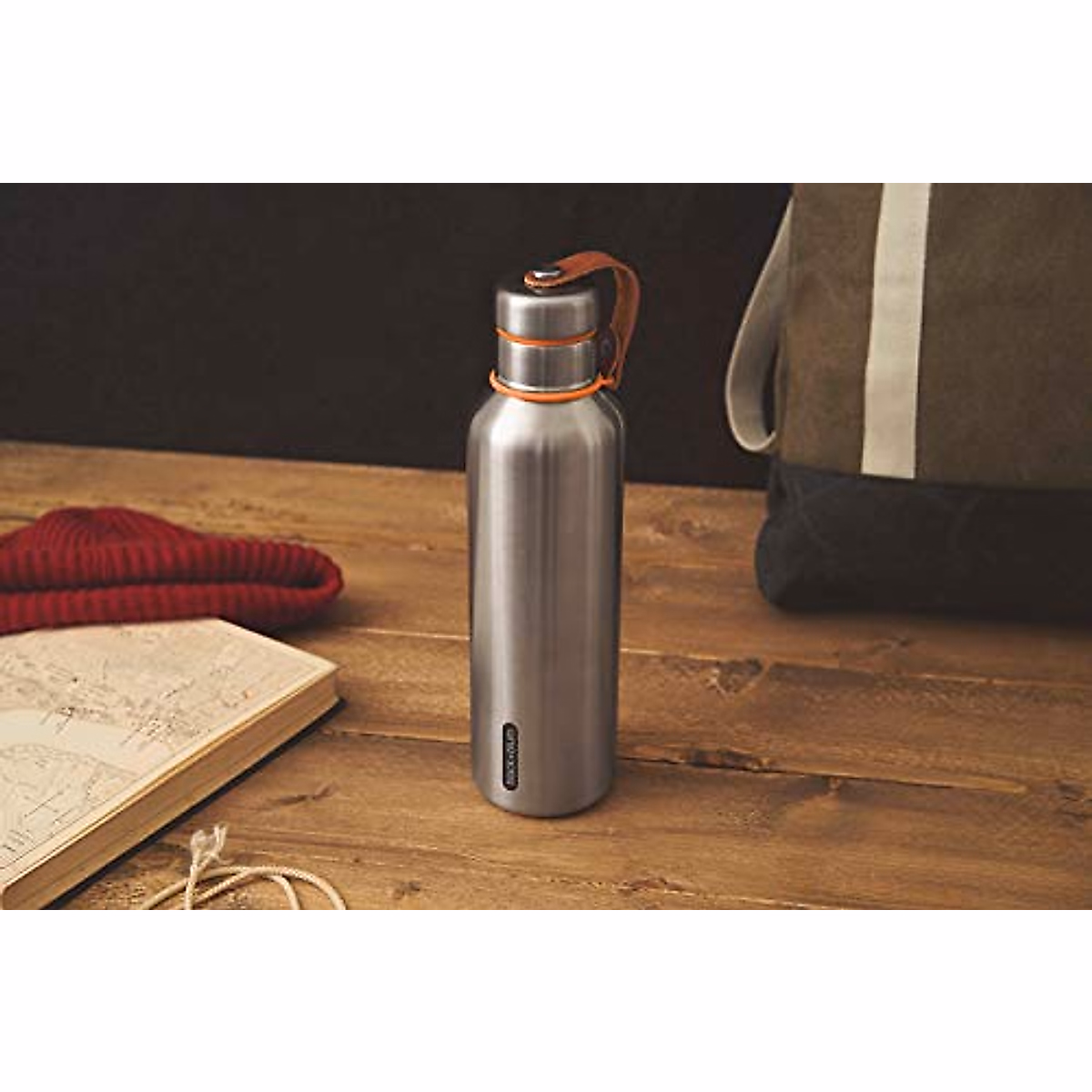 Black+Blum Stainless Steel Insulated Water Bottle | Stylish Leak Proof Drinking Vacuum Thermo Flask, BPA Free Canteen for Hot or Cold Drinks, Small Orange