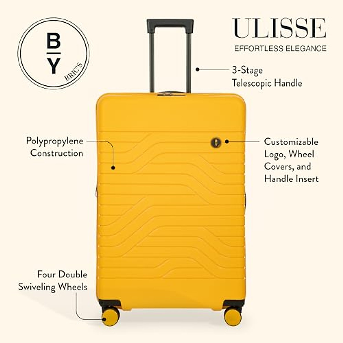Bric's 30" Expandable Spinner Suitcase - Travel Luggage with TSA-Approved Lock and Hard Shell Exterior - B|Y Ulisse - Mango