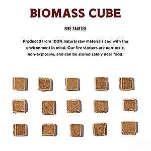 Fire & Flavor Biomass All-Natural Fire Starters - Eco-Friendly Fire Starters for Fireplaces, Campfires, Grills, and Wood Stoves - Odorless, Chemical-Free, and Clean-Burning Fire Starters