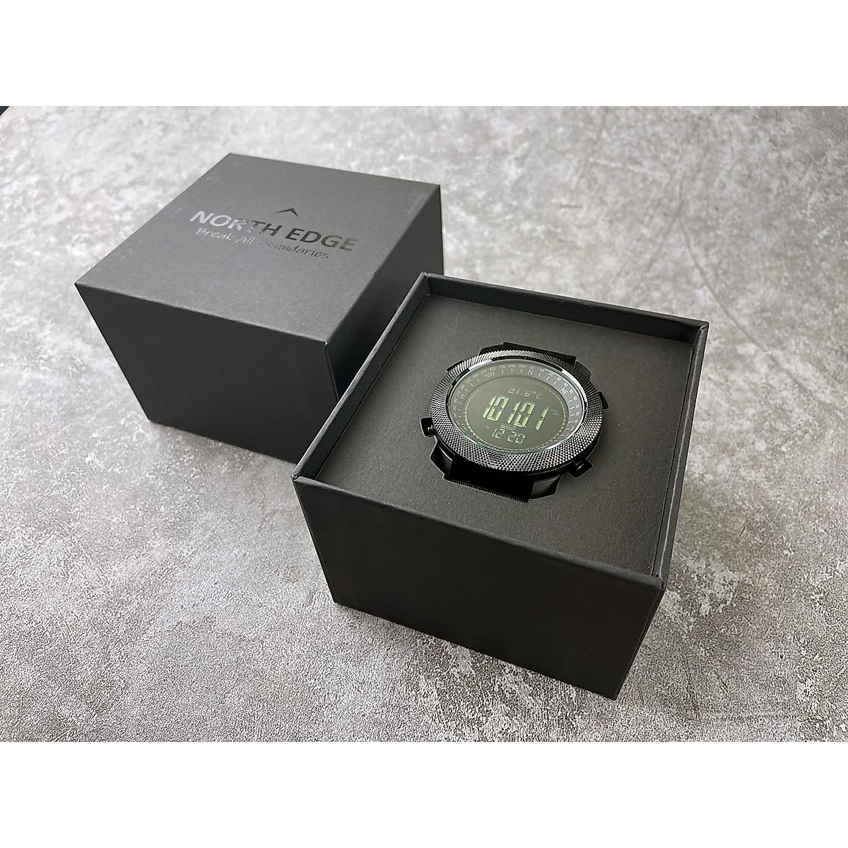 North Edge Apache Tactical Sports Watches for Men , Outdoor Survival Military Compass Rock Solid Digital Watches with Durable Band, Steps Tracker Pedometer Calories (Green)…