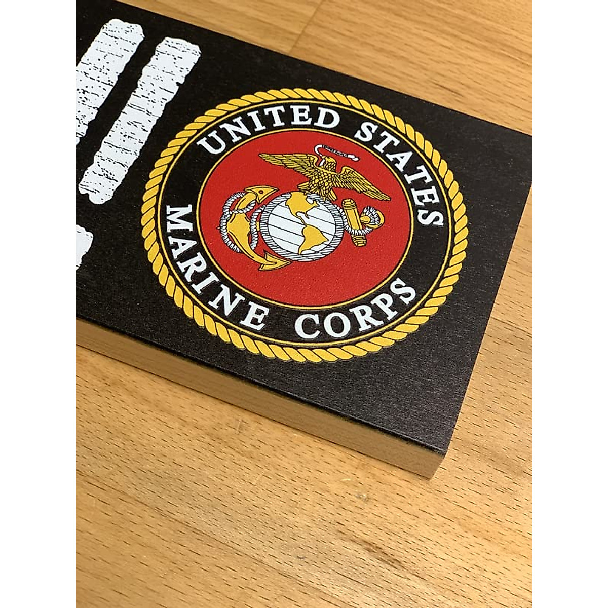 OORAH Wood Sign. United States Marine Corps Gifts for Men or Women. USMC Official Licensed Decorative Plaque Measures 3.5"x 12" Inches. Handcrafted from Inch Thick Hard Maple. Made in USA.