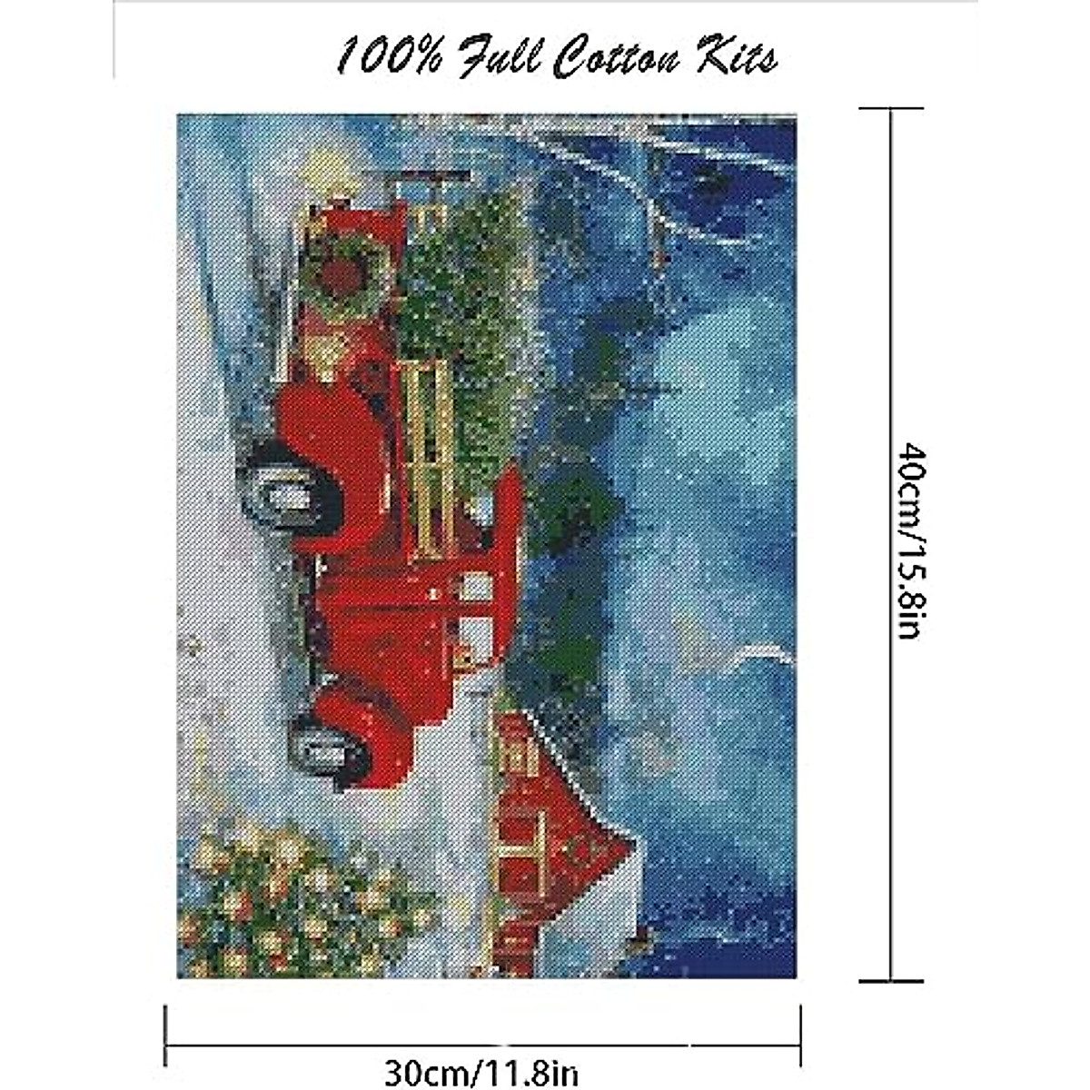 LWZAYS Cross Stitch Kits-Stamped Cross Stitch Kits for Beginners Adults 12x16inch Landscape Counted DIY Embroidery Needlepoint Kits Home Decor (YS16-)