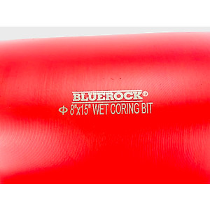 8" Inch Diamond WET Core Drill Bit 1-1/4” Threaded by BLUEROCK Tools for Concrete Rebar Asphalt Brick Rock Masonry Hole Barrel Coring