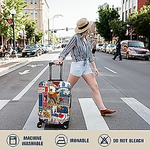 Lefowru Luggage Cover Protector Travel Suitcase Covers Protective Skin for Carry On Baggage Fit 18-20 Inch Luggage