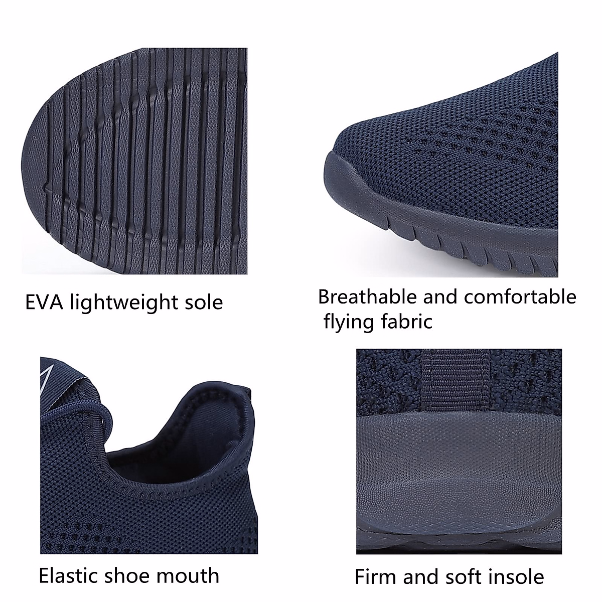 BXYJDJ Men's Running Shoes Walking Trainers Sneaker Athletic Gym Fitness Sport Shoes Lightweight Casual Working Jogging Outdoor Shoe Allblue Size8.5