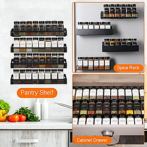 AuroTrends Empty Spice Jars with Labels 4oz 48Pack, 4 oz Seasoning Containers with Preprinted Spice Labels/Funnel/Marker for Pantry Organizers and Storage (4fl.oz, 48Pack)