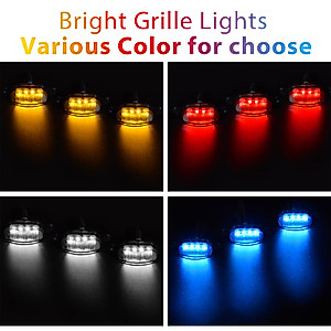 GTYUNKE Front Grille Lights for F150 2004-2019 Rapt0r Style Aftermarket Grille RAM 1500 2013-2018 Aftermarket Grille Light White LED