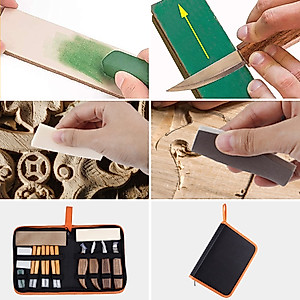 26-in-1 Wood Carving Kit with Detail Wood Carving Knife, Whittling Knife, Wood Chisel Knife, Gloves, Carving Knife Sharpener for Spoon, Bowl, Kuksa Cup (26PCS)