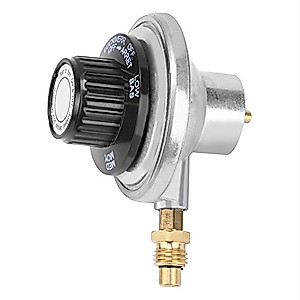 Omabeta Zinc Alloy 1"-20UNF Propane Gas Low-Pressure Adjustable Regulator Control Valve BBQ Grill Propane Regulator Valve Propane Gas Grill Control Valve Table Top Regulator