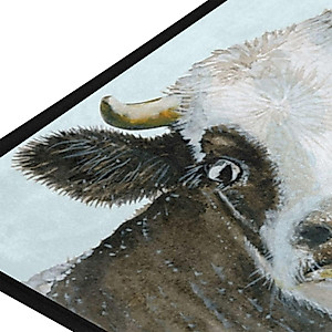 AGONA Anti Fatigue Kitchen Mat Kitchen Rugs Non Slip Soft Standing Mats Absorbent Floor Mat Bath Rug Runner Area Rug Carpet for Home Decor Indoor Outdoor, Cows Animals Flowers