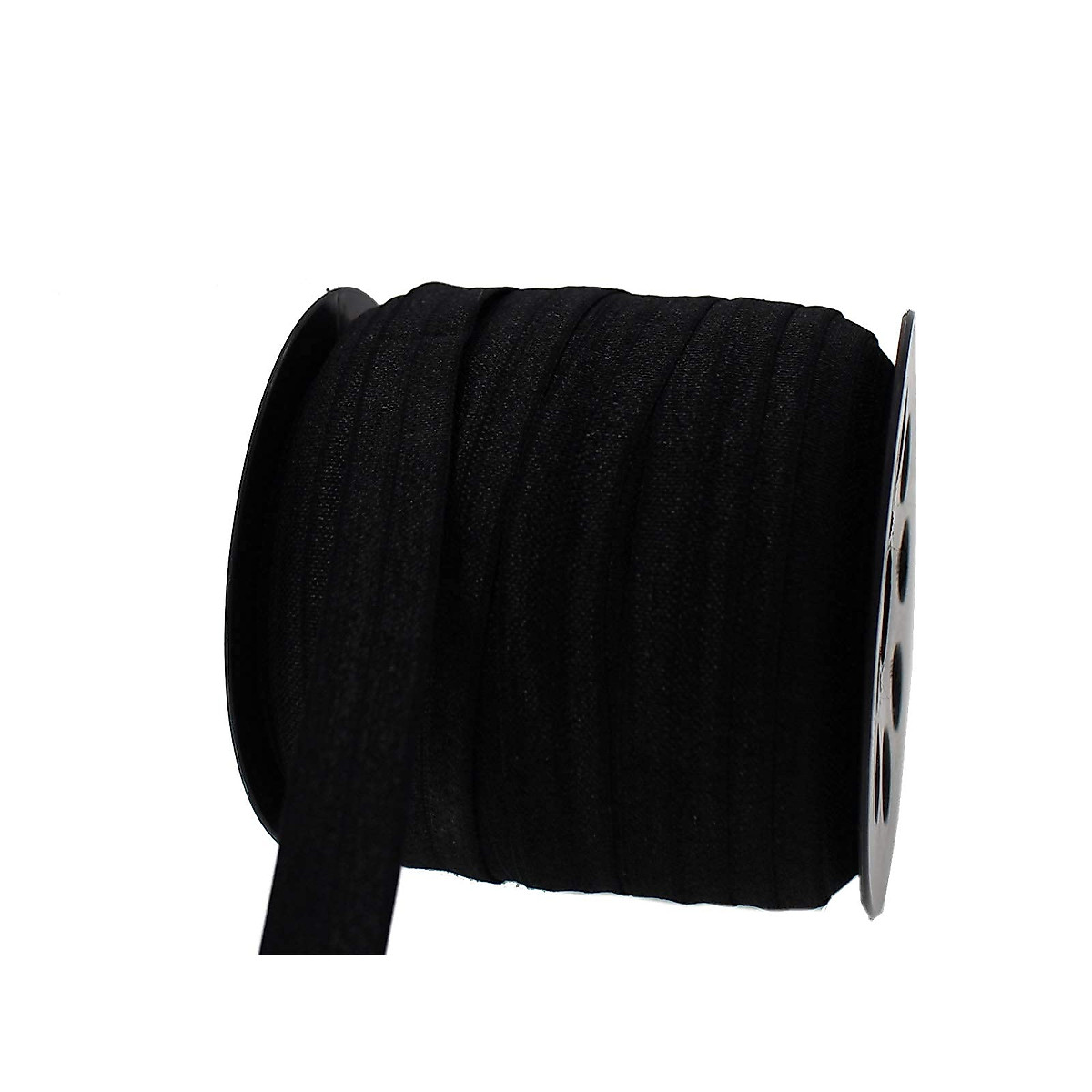 JESEP 40 Yards 5/8'' 1.5CM Fold Over Elastic (FOE)-Environmental Band #22 (Black)