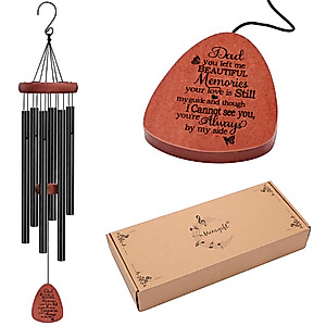 Memorial Wind Chimes Sympathy Gifts for Loss of Father Dad Large Angel Windchimes Outside Outdoor Garden Condolence Dad