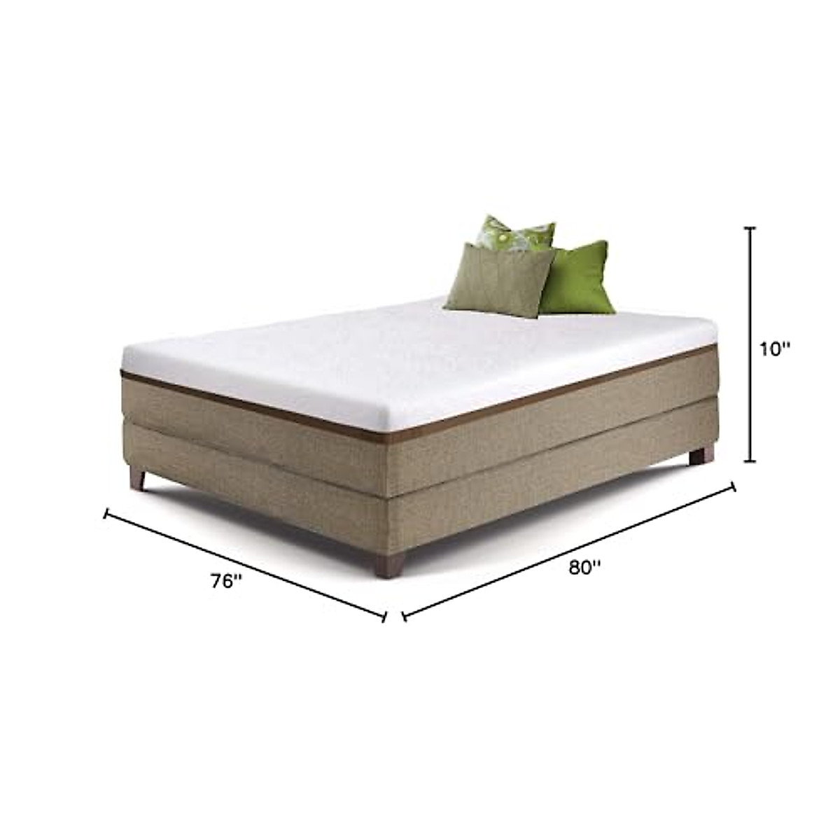 Live and Sleep Ultra 10 Inch Gel Memory Foam Mattress in A Box - Medium Balanced, Cool Bed in A Box, Certipur Certified - Advanced Body Support - King Size