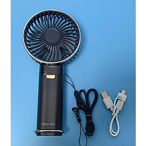 JMOSTRG Handheld Fan - Portable Fan 5200mAh, Metal Handle Mini Hand Held Fan Foldable, USB Rechargeable Personal Fan Power Bank, 6 Speeds Quiet Handheld Fan with LED Display, Cooling Fan for Travel