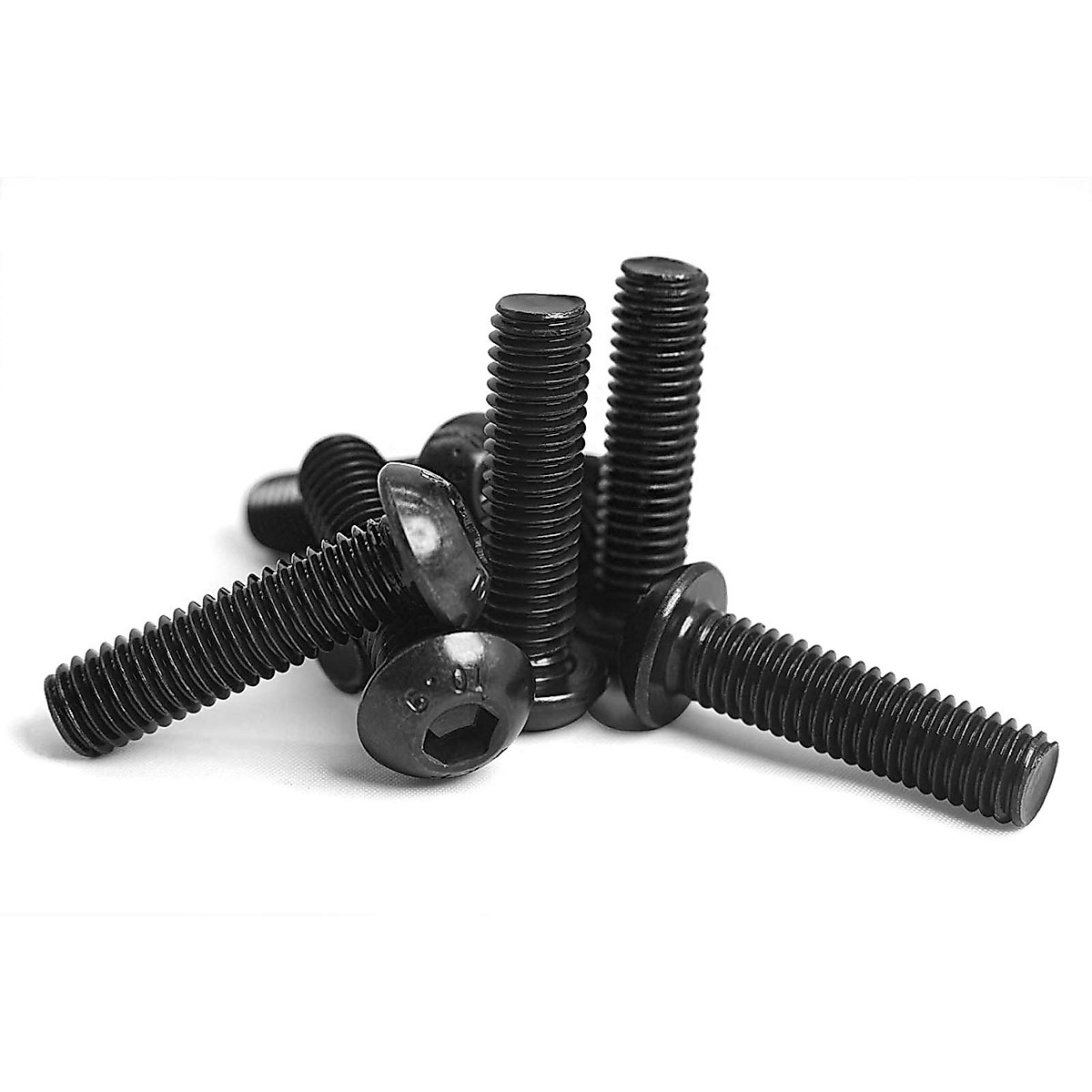 50 Pcs M5-0.8 x 12mm Button Head Socket Cap Screws, 10.9 Grade Alloy Steel, Allen Socket Drive, Black Oxide Finish, Full Thread (10.9 Grade,M5-0.8 x 12mm,50 Pcs)