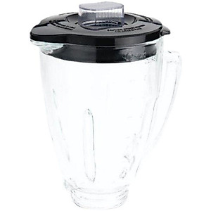 Oster Blender 6-Cup Glass Jar, Lid, Black and clear