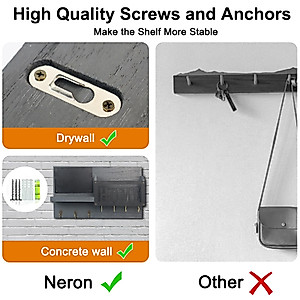 zhijie Key Holder Wall Mount, Mail Organizer Wall Mounted with Shelf, Hanging Key Rack with 7 Hooks for Coat Letter Dog Leash Entryway Hallway Living Room Farmhouse Home Decor